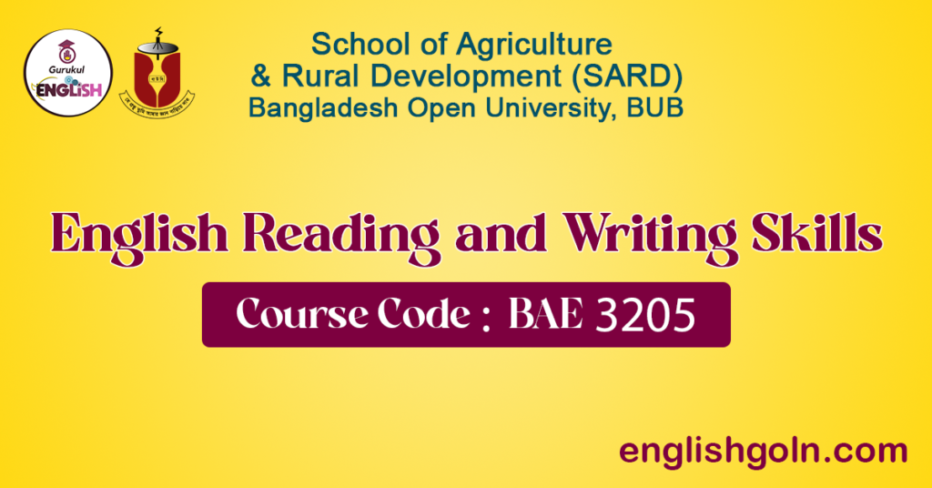 English Reading and Writing Skills - English Gurukul, GOLN